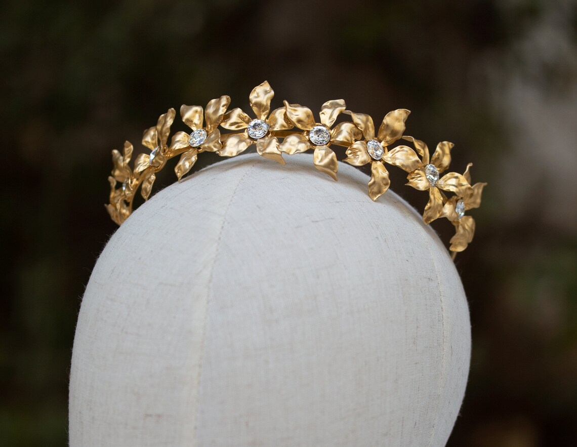 Goddess Tiara Bridal Crown Wedding Headpiece Crystal - Etsy