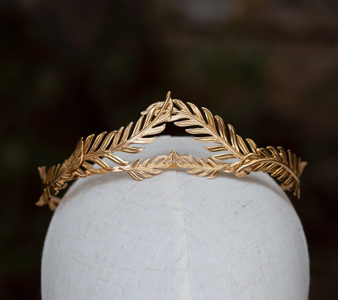 Laurel Leaf Crown, Greek Goddess Hair Vine, Bridal Gold Leaves Headband ...