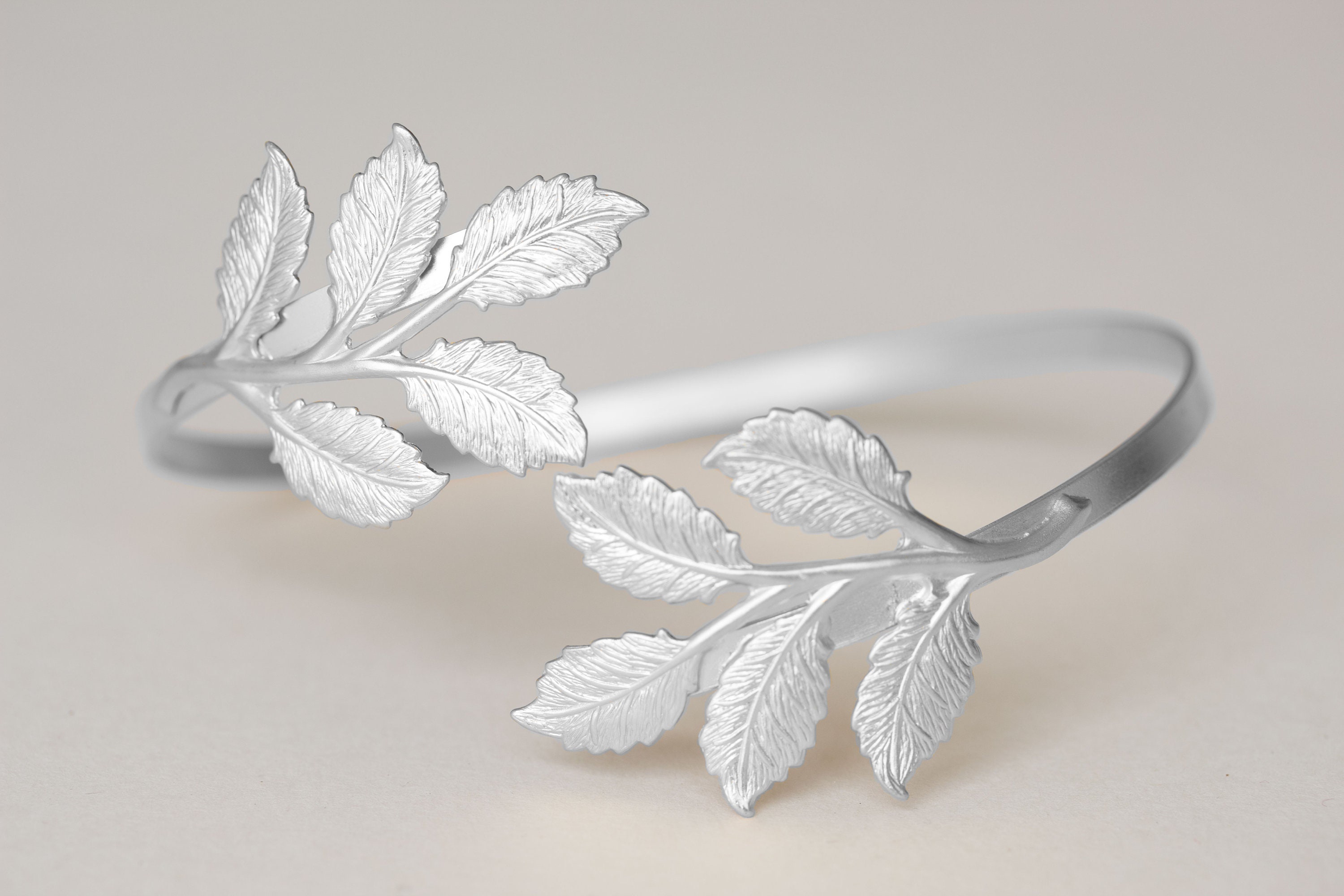 Lower Leaf Arm Cuff Bracelet Bridal Bangle Wedding Cuff - Etsy