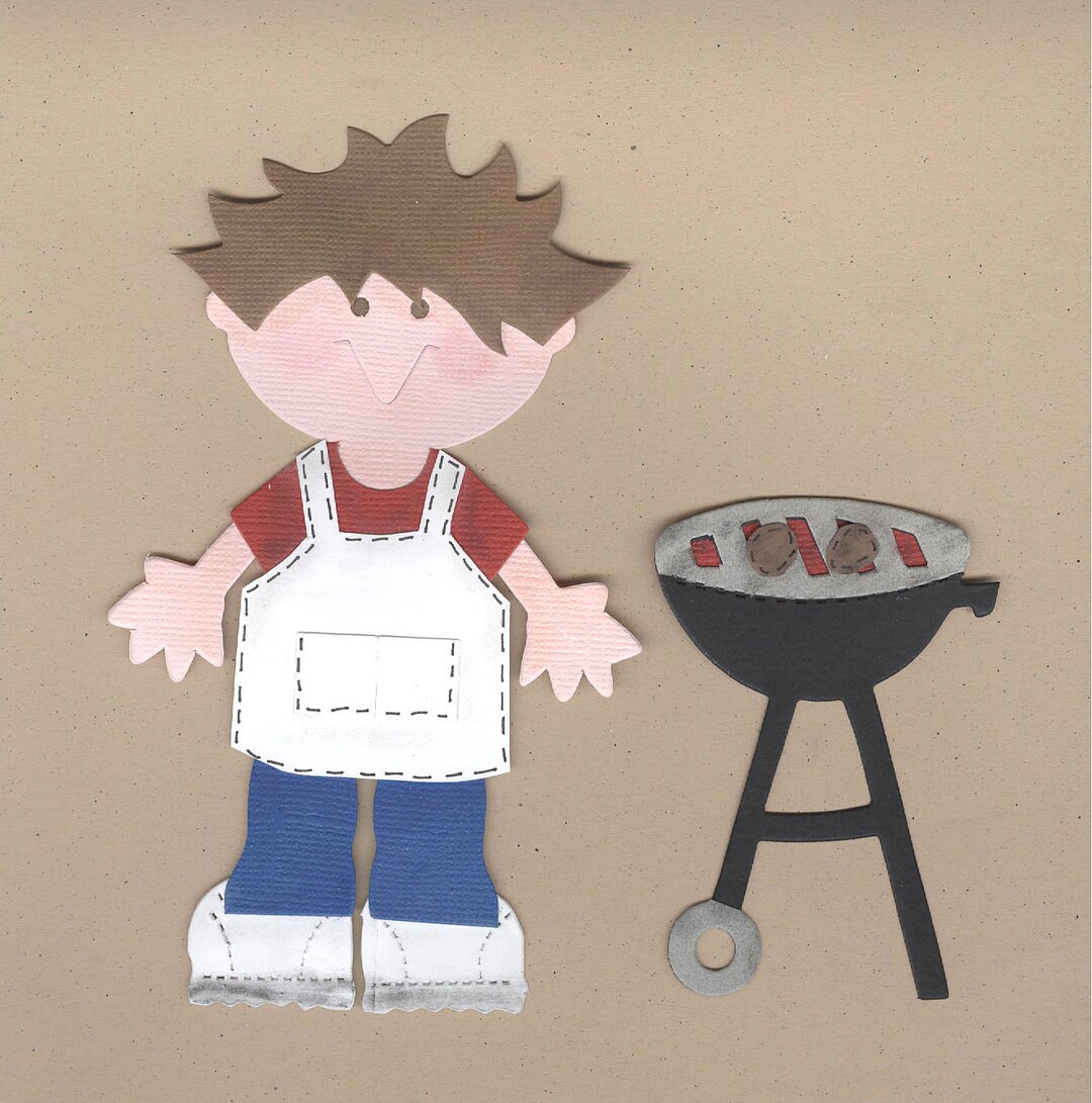Finished Barbecue Kids Die Cuts for Scrapbooking Pages - Etsy
