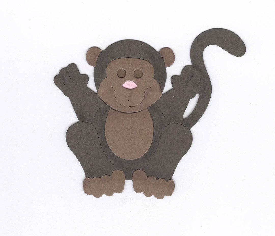 Finished Zoo Baby Monkey Die Cuts for Scrapbooking Pages - Etsy