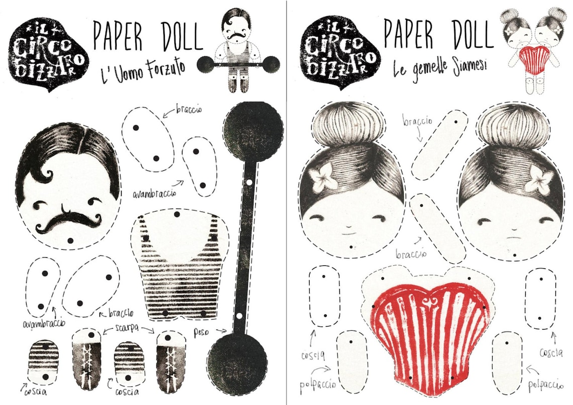 Diy Paper Doll Kit Party Decorationprintable Instant PDF - Etsy
