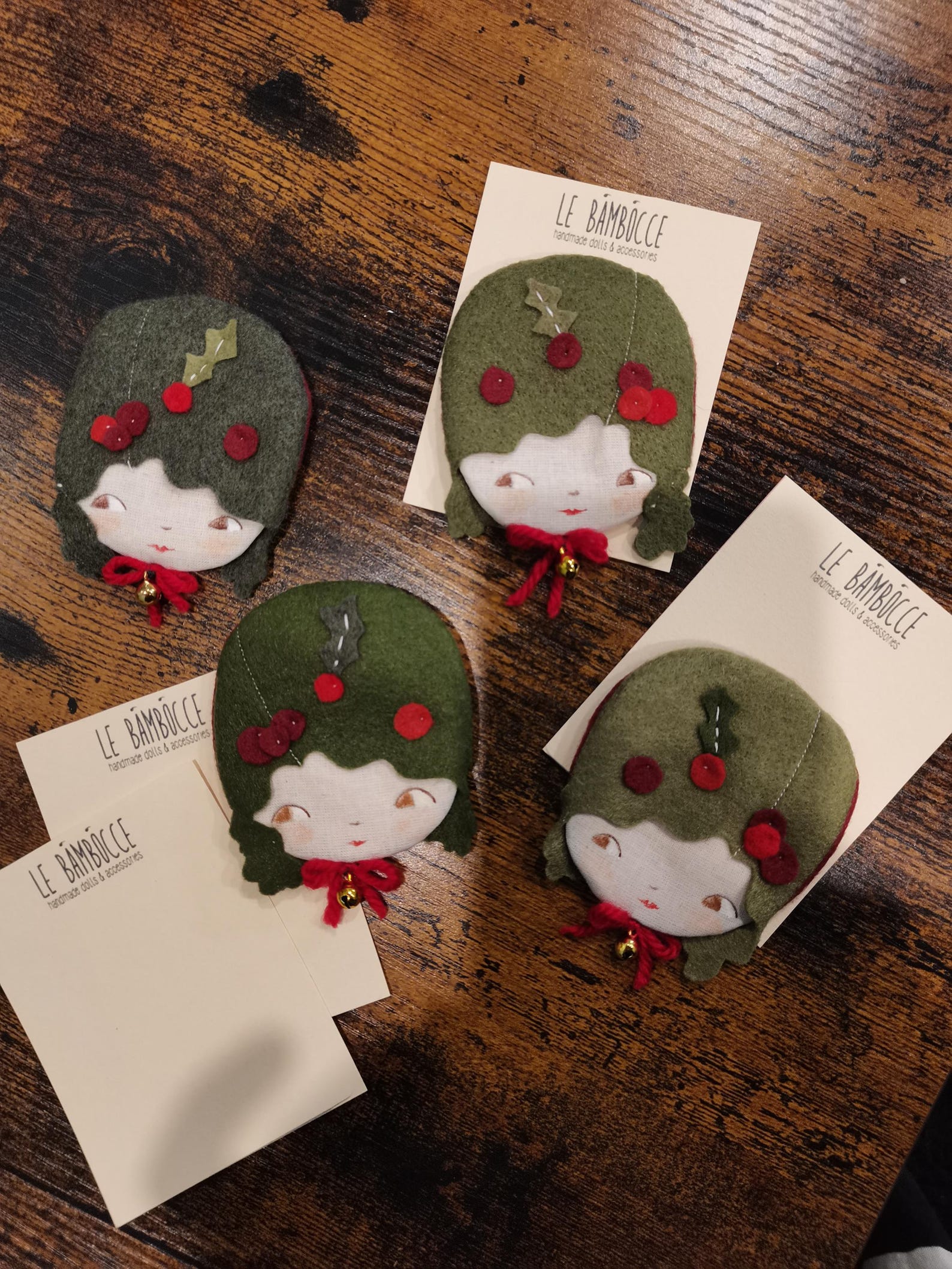 Hand-painted Fabric Pins, Cotton, Limited Edition for Christmas, to ...