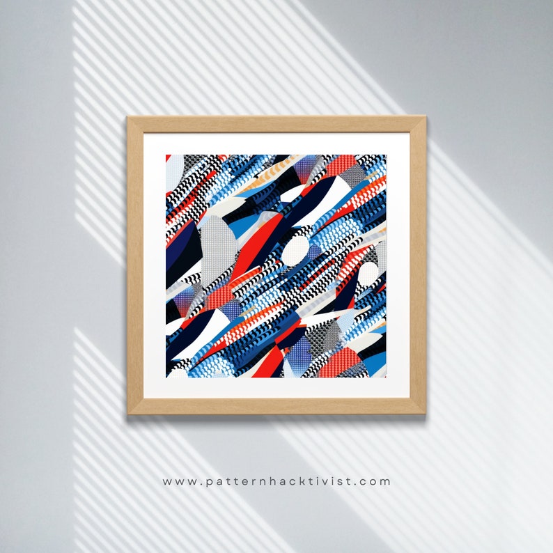 Vibrant Scrapbook Paper Seamless Geometric Digital Pattern, Etsy ...