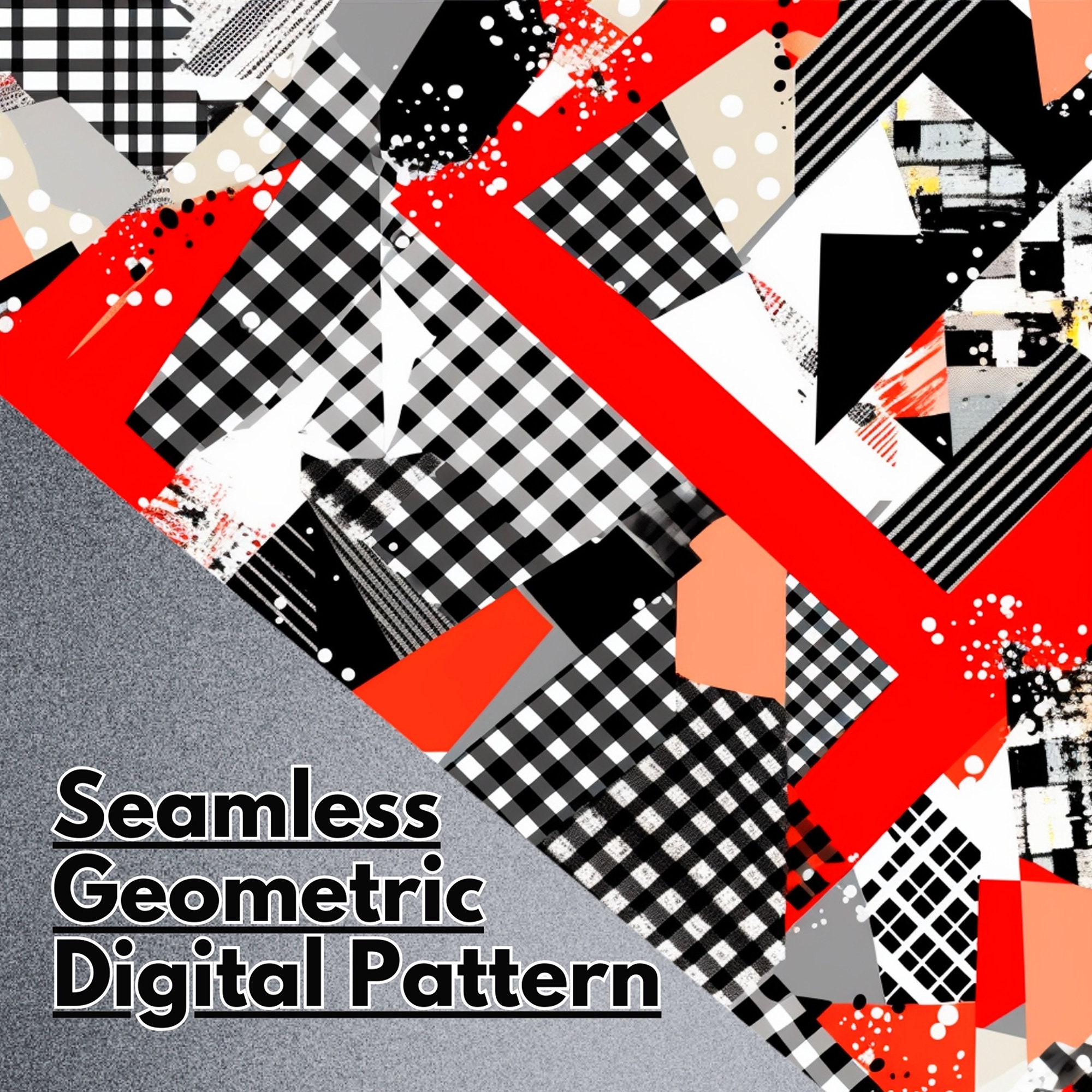 Vibrant Scrapbook Paper Seamless Geometric Digital Pattern, Etsy ...