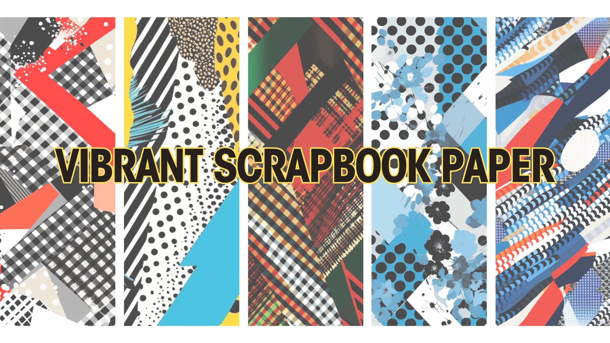 Vibrant Scrapbook Paper Seamless Geometric Digital Pattern, Etsy ...