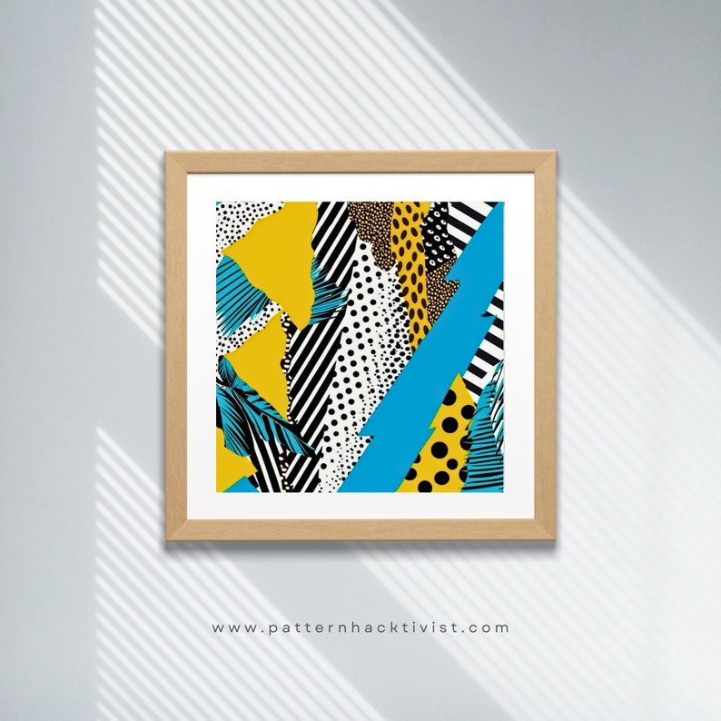 Vibrant Scrapbook Paper Seamless Geometric Digital Pattern, Etsy ...