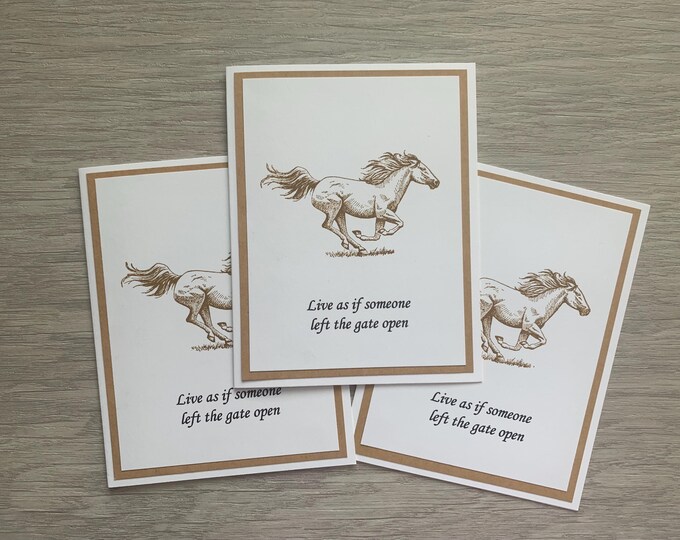Horse Notecards. Horse Card Set. Equine Notecards. Horse Lover Gift. - Etsy