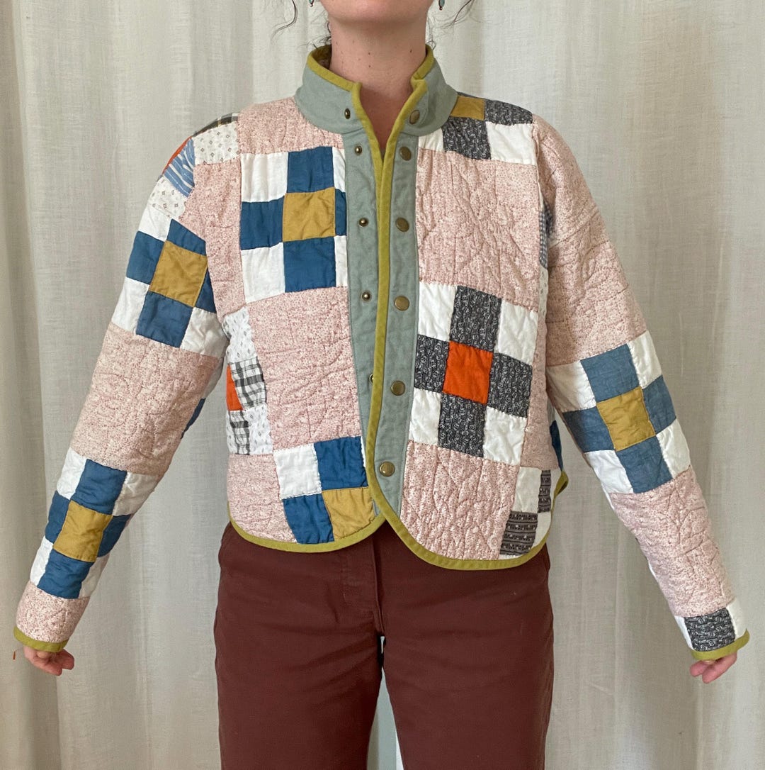 Vintage Up-cycled Patchwork Quilt Jacket - Etsy