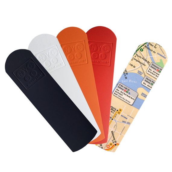 NYC Bookmarks Recycled Leather Backed With Real Surplus NYC | Etsy