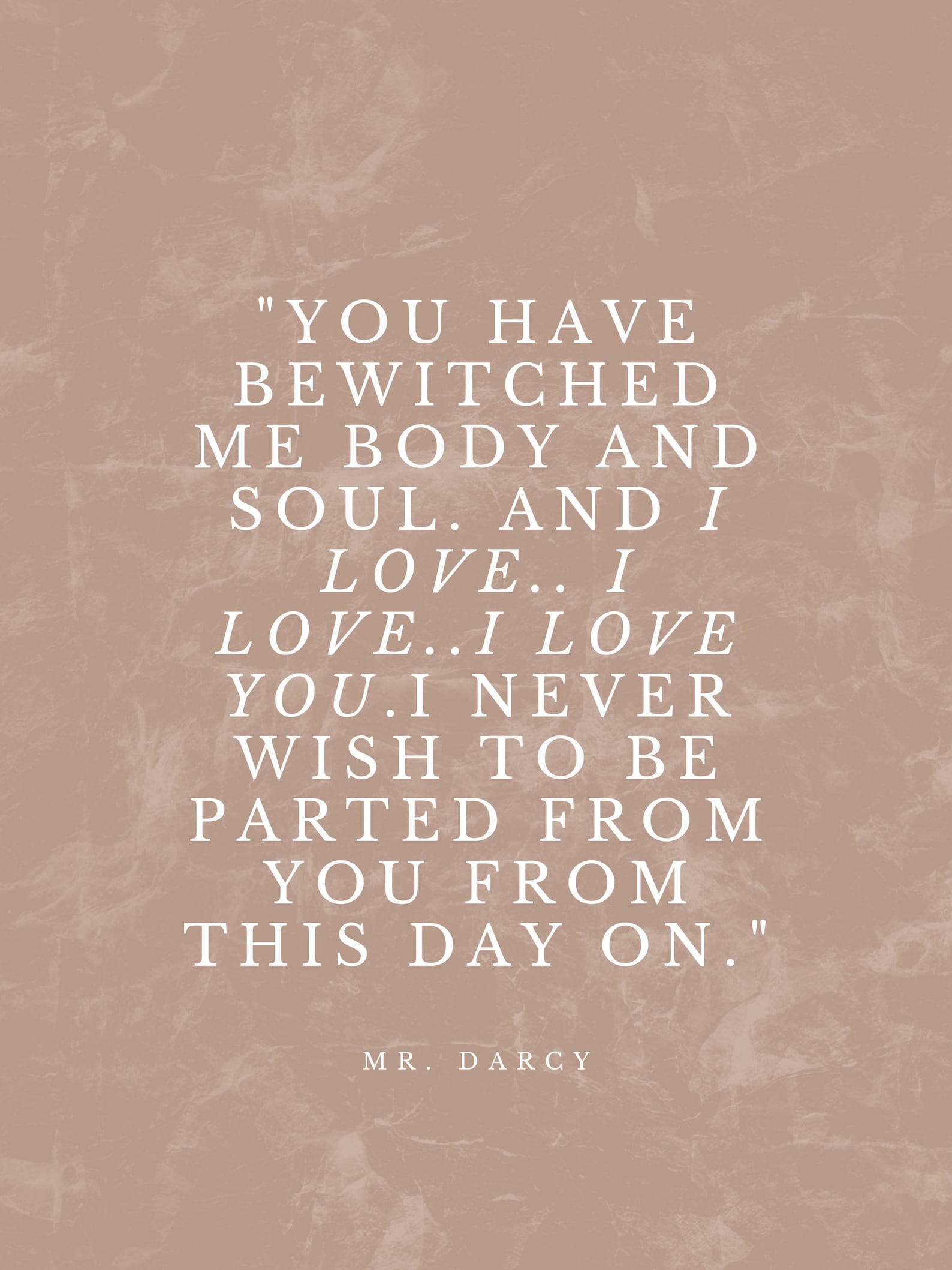 Pride and Prejudice Print, Mr Darcy Quote, Pride and Prejudice 2006 - Etsy