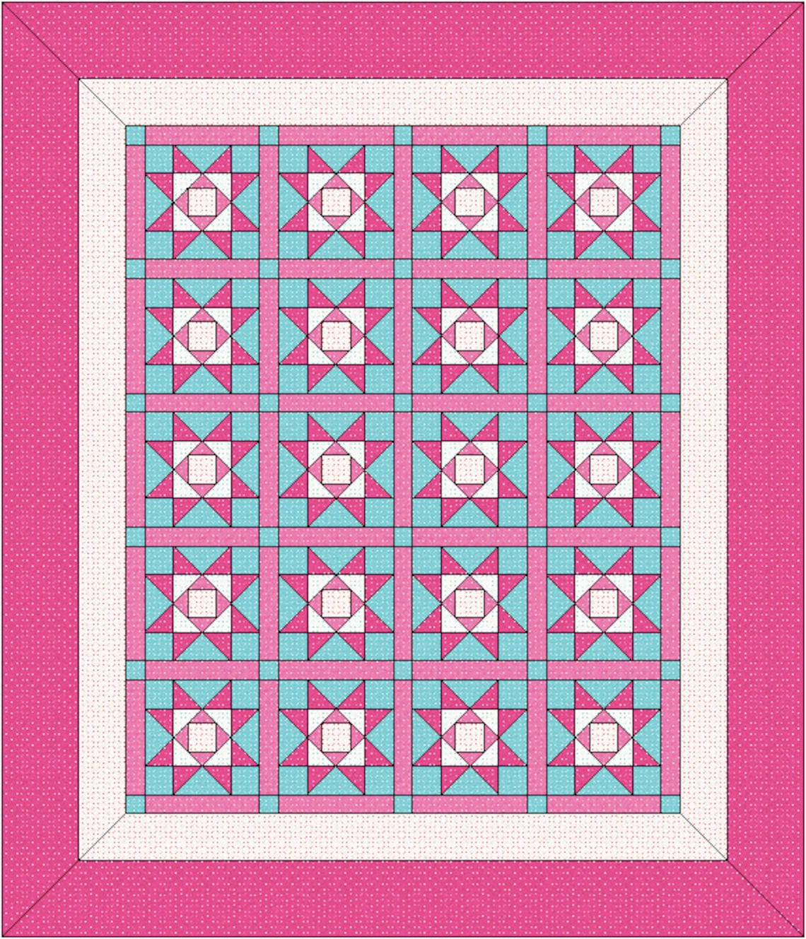 Grammy's Star Flower - PDF Quilt PATTERN & Garden Planter Option - Etsy