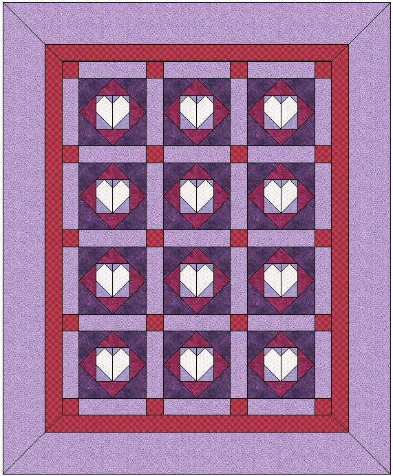 Love Squared - Paper Piecing Pattern - Etsy