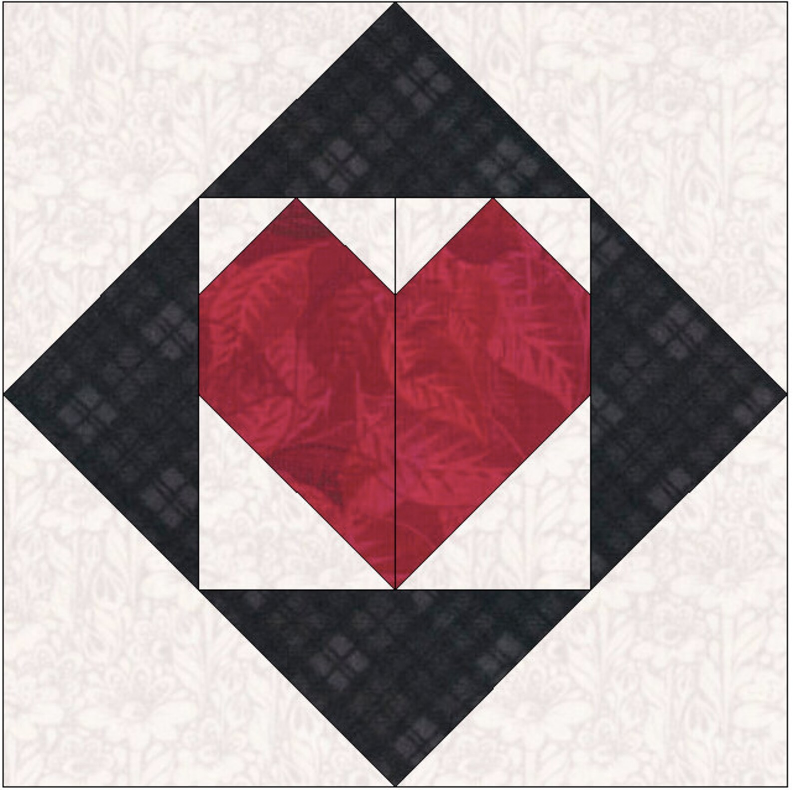 Love Squared - Paper Piecing Pattern - Etsy