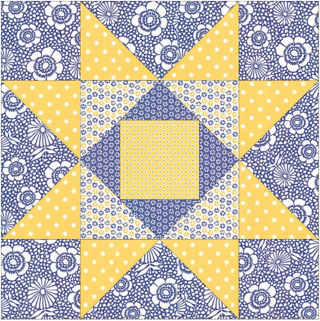 Grammy's Star Flower - PDF Quilt PATTERN & Garden Planter Option - Etsy