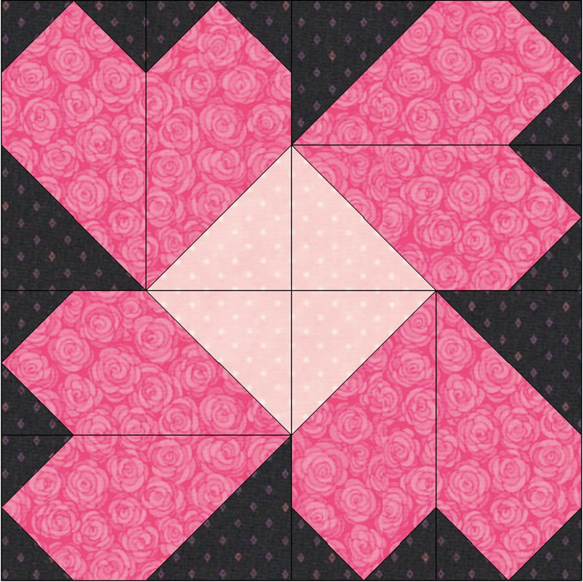 Love Squared - Paper Piecing Pattern - Etsy
