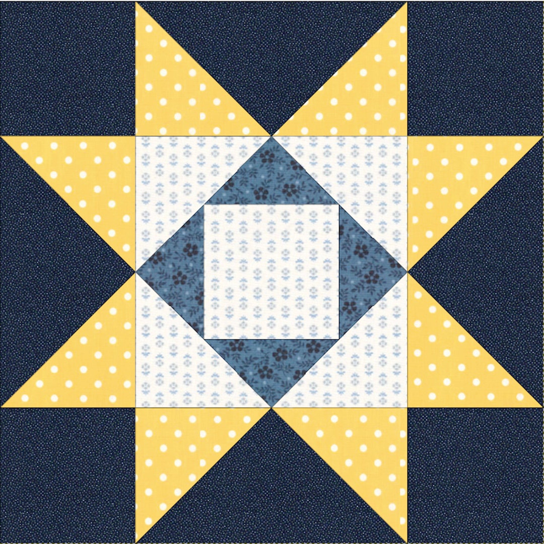 Grammy's Star Flower - PDF Quilt PATTERN & Garden Planter Option - Etsy