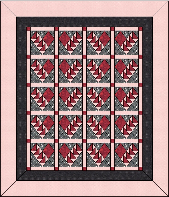 Love Triangle Paper Piecing Pattern - Etsy