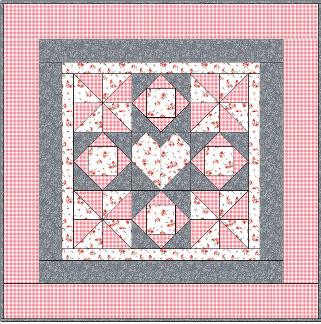 Heart of Summer Quilt Kit, 28x28 Cotton Fabric, Beginner to Advanced - Etsy