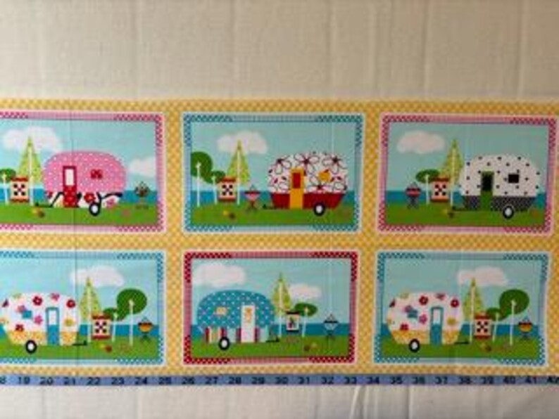 Glamping Minis Quilt Panel | 100% Quilting Cotton | 11x42 Inches - Etsy