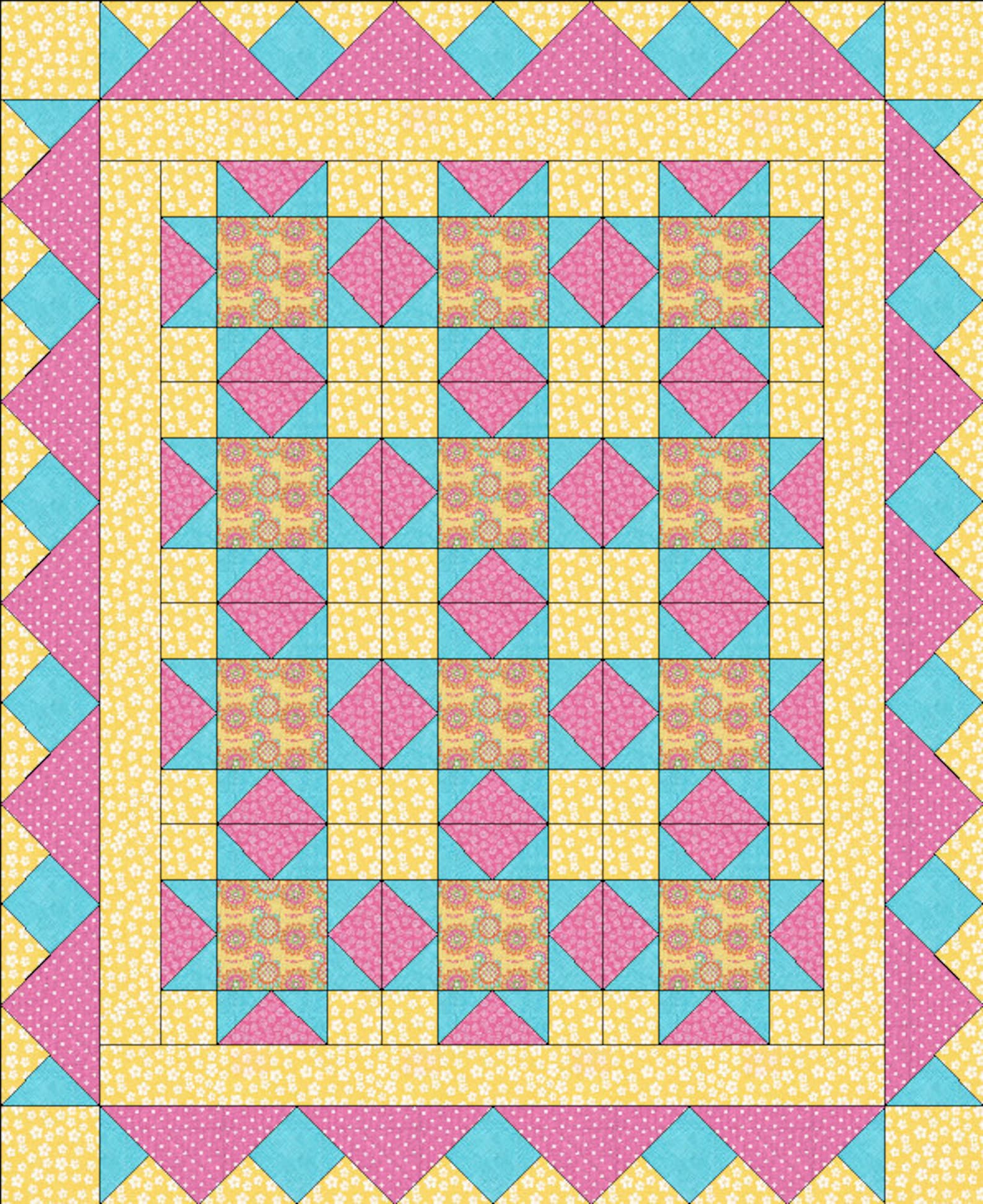 Flowers for Ruby Quilt Pattern - Etsy Canada