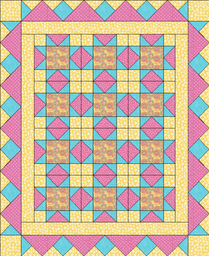 Flowers for Ruby Quilt Pattern - Etsy Canada