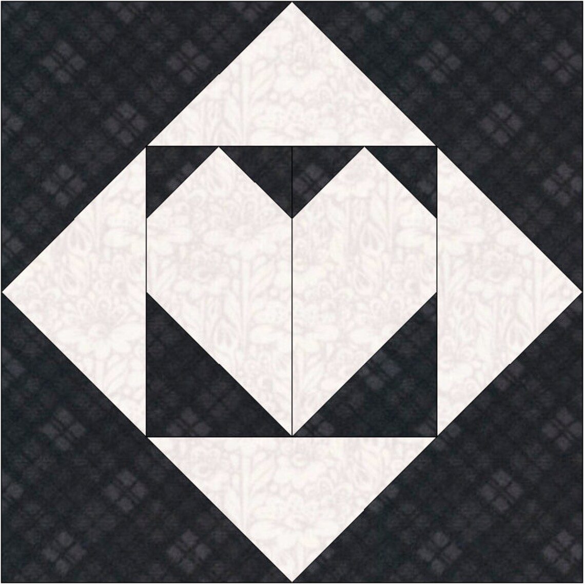 Love Squared - Paper Piecing Pattern - Etsy