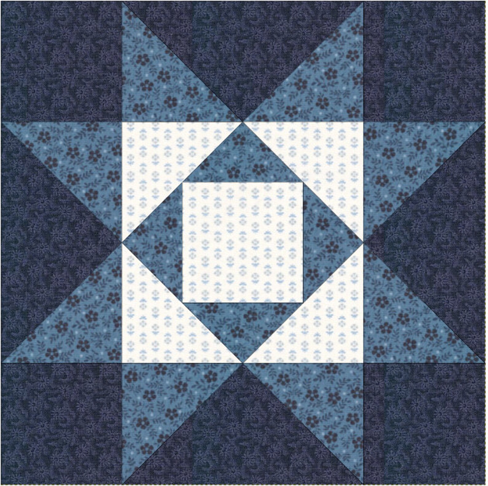 Grammy's Star Flower - PDF Quilt PATTERN & Garden Planter Option - Etsy