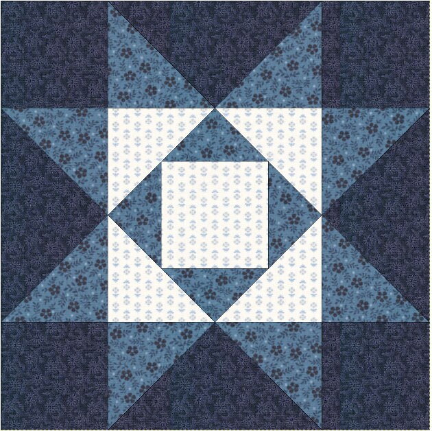 Grammy's Star Flower - PDF Quilt PATTERN & Garden Planter Option - Etsy