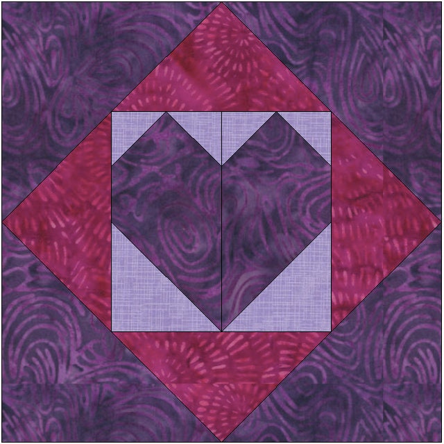 Love Squared - Paper Piecing Pattern - Etsy