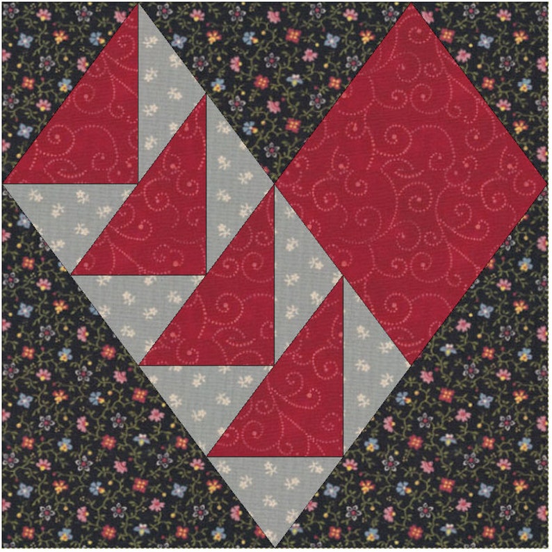 Love Triangle Paper Piecing Pattern - Etsy