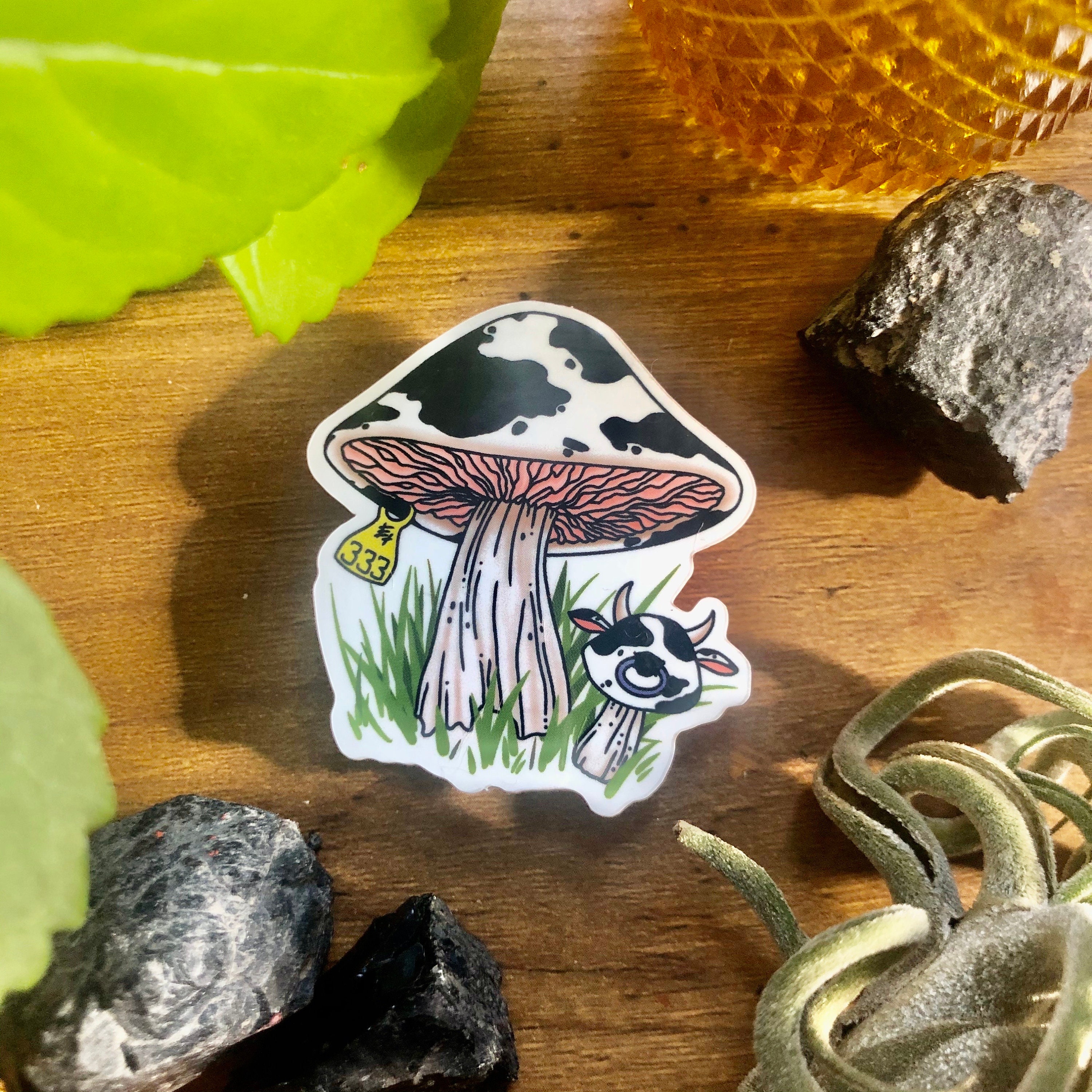 Autocollant de champignon de vache - Etsy France