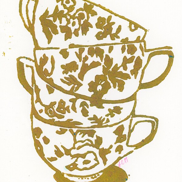 Stacked Teacups - Etsy