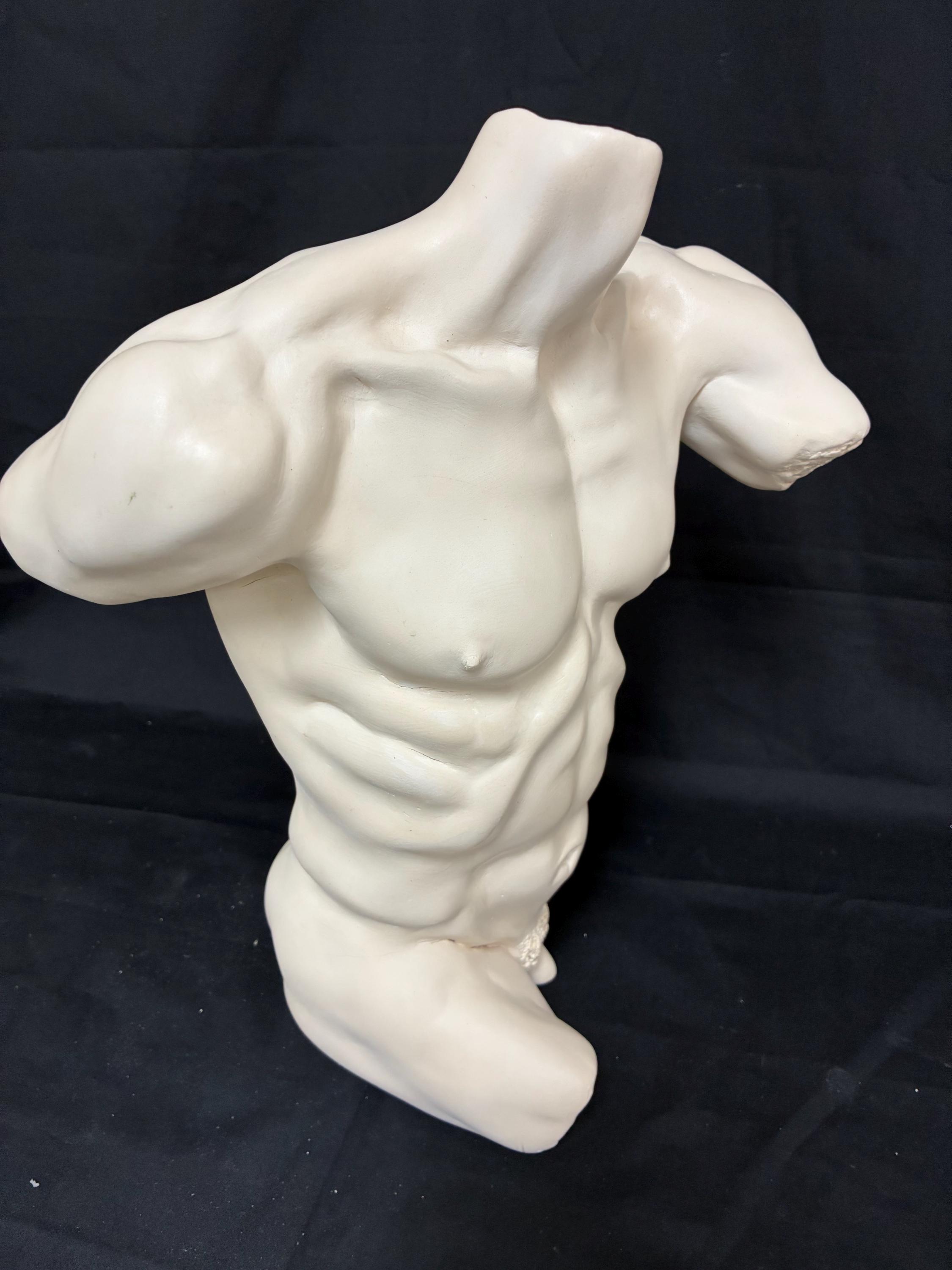Handmade Stoneware Male Torso Sculpture: Running Athlete Figure - Etsy