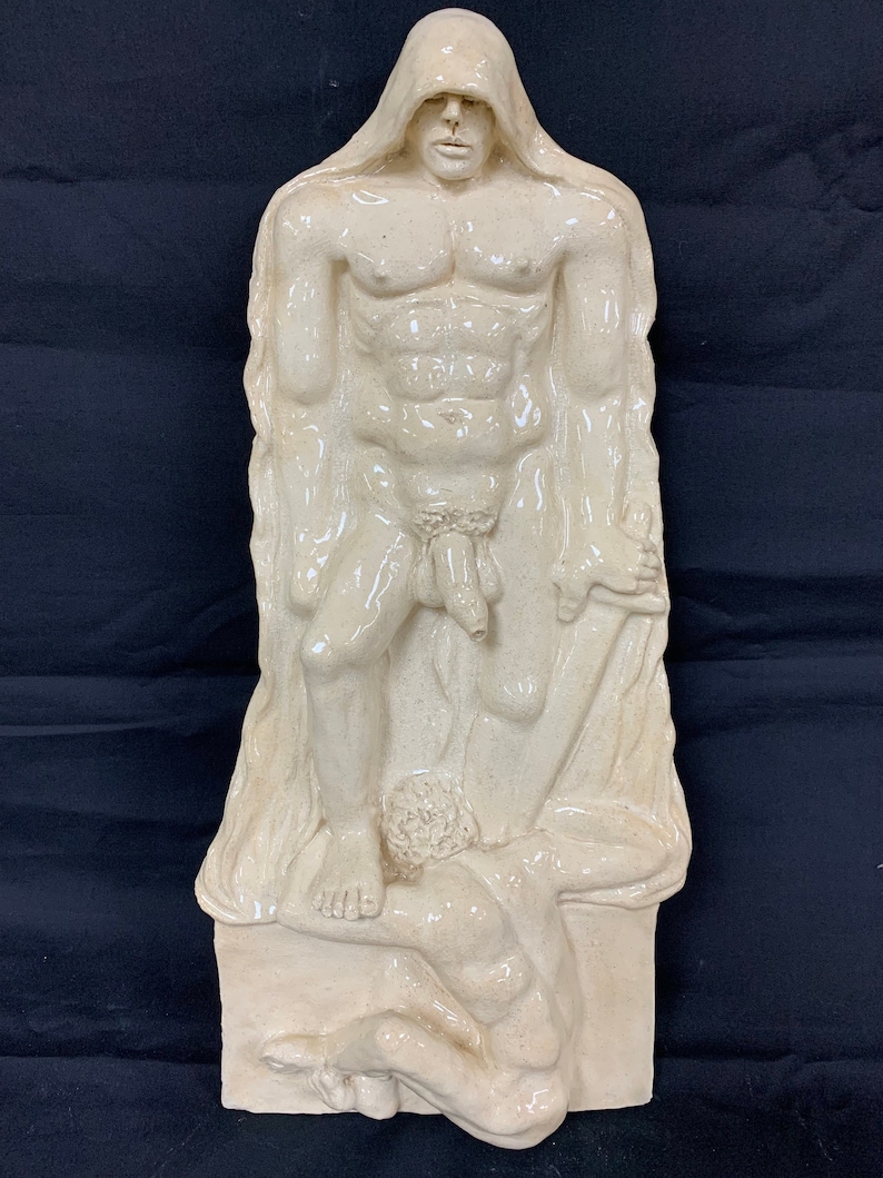 The Terminator Nude Male Wall Art Naked Uncircumcised Endowed Muscular Male Physique