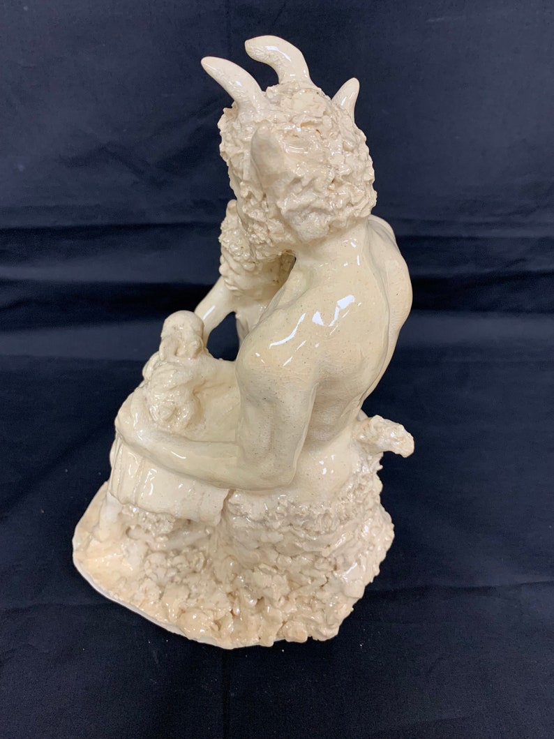 Satyr Father With Son / Rabbit Gift / Satyr Sculpture / Statue With ...