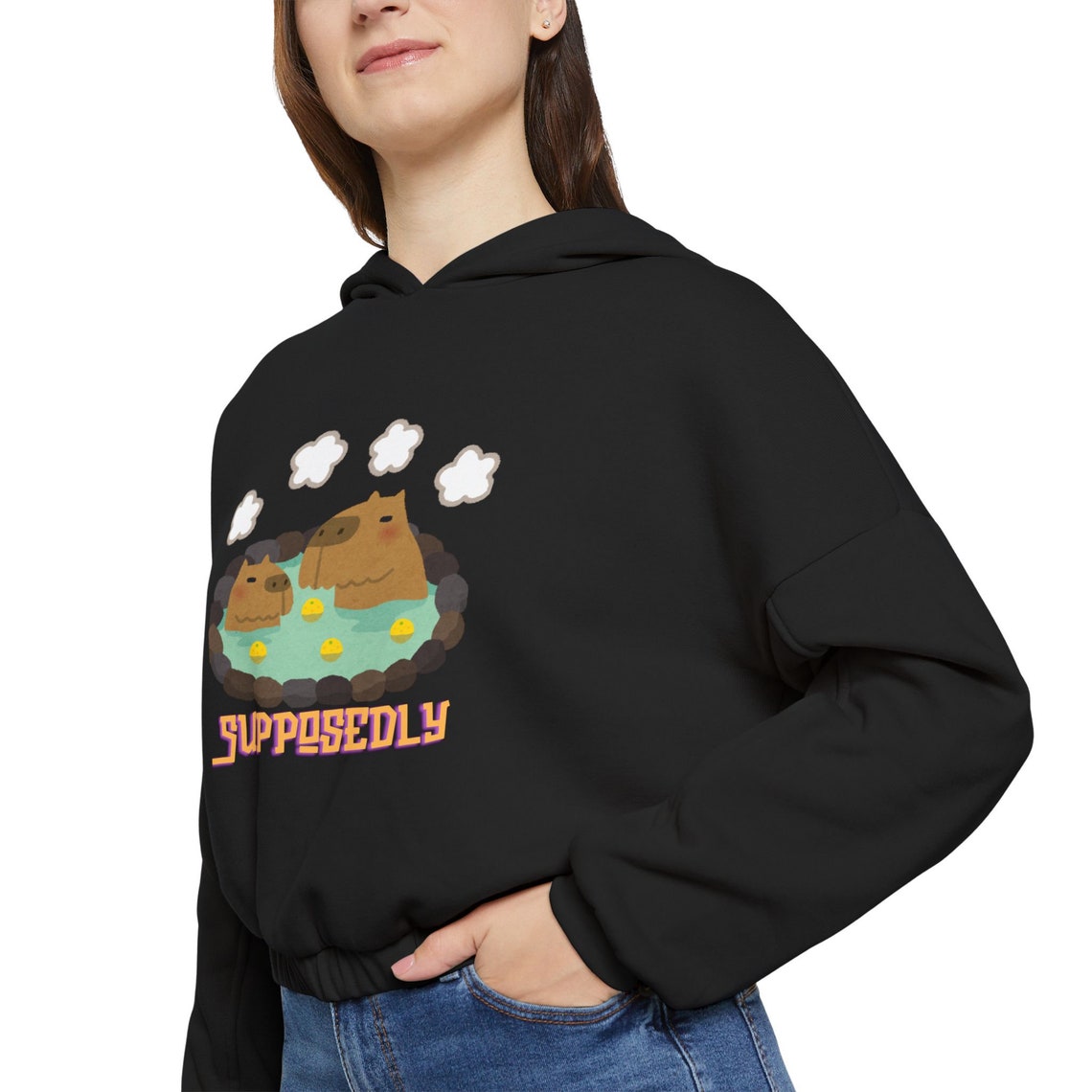 Capybara Sassy Women's Cinched Bottom Hoodie - Etsy