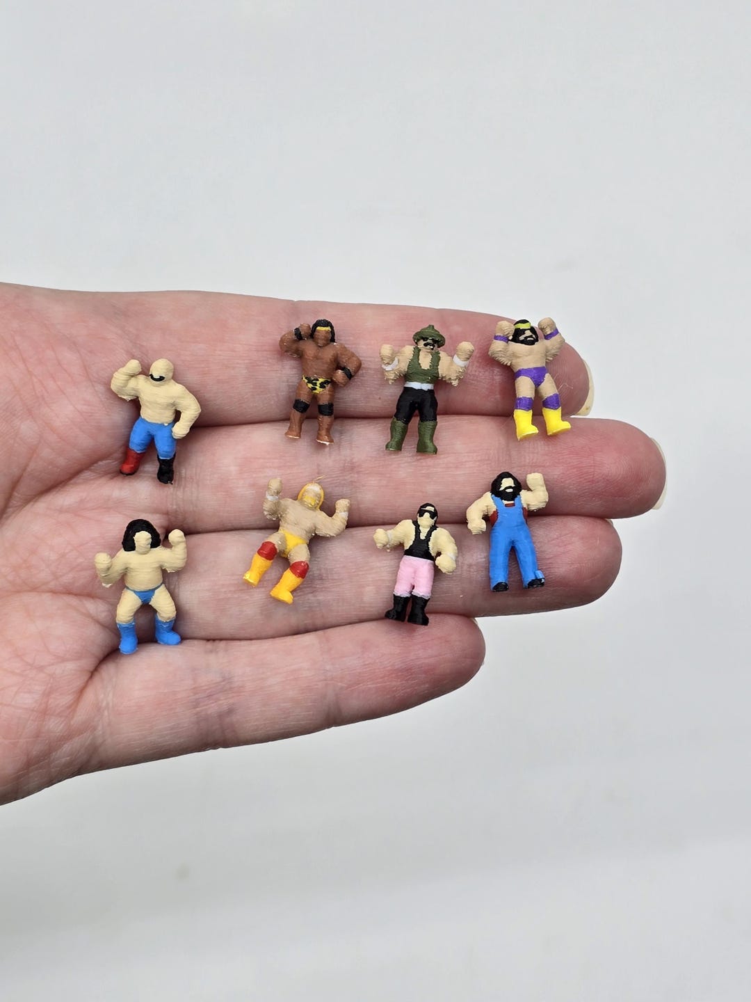 1:12 Scale Tiny WWF Superstars Custom 3D Print Mini Figure Wrestler ...