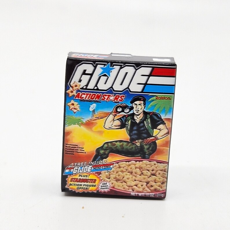 1:12 Miniature Cereal Boxes G.I. JOE Action Stars Cereal Duke Flint ...