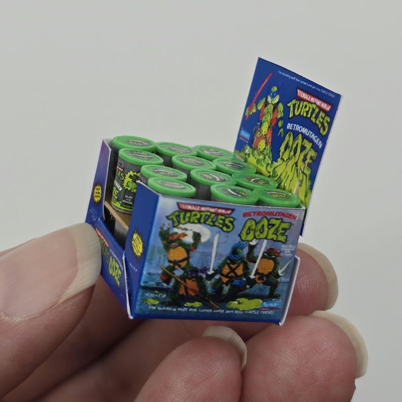 1:12 Custom TMNT Retromutagen Ooze SLIME CAN Teenage Mutant Ninja ...
