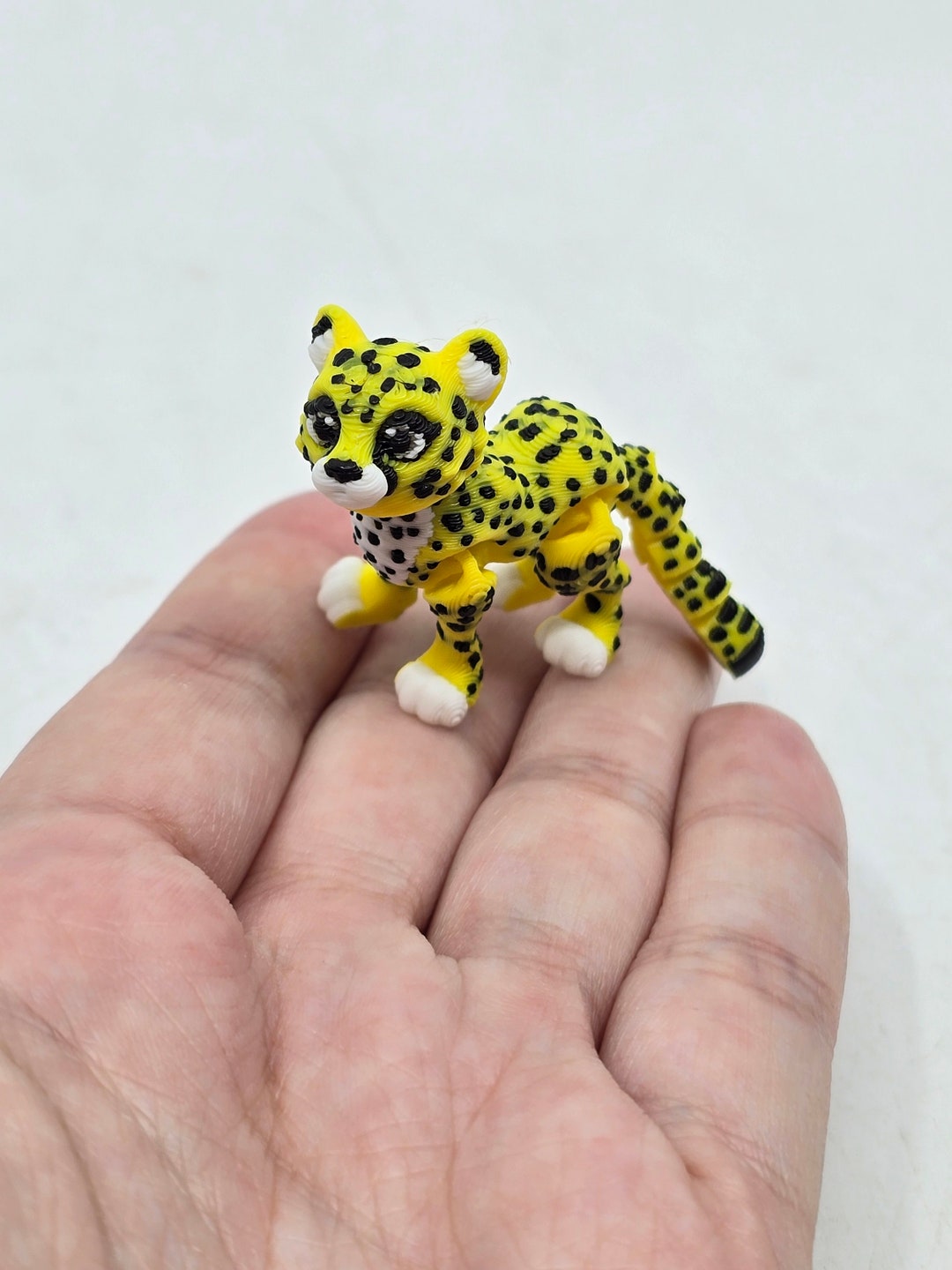 Dollhouse Scale Cheetah Miniature Mini 3D Print Articulated Printed 3-D 1.25 Inches Tall 1:24 ...