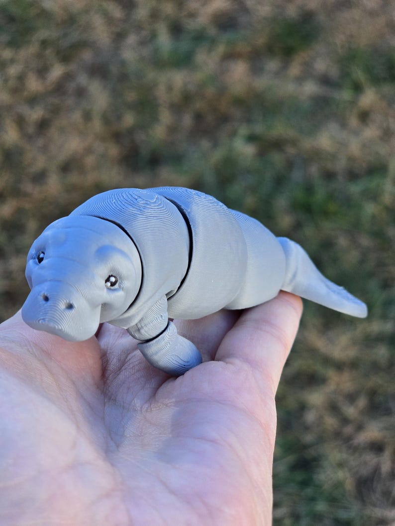 1:24 Scale Manatee Sea Cow 3D Print Articulated Printed 3-D Figure ...