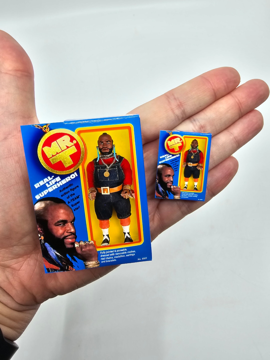 1:6 or 1/12 Mini Mr.t Fan Art Miniature Box MR. T Vintage Action Figure ...
