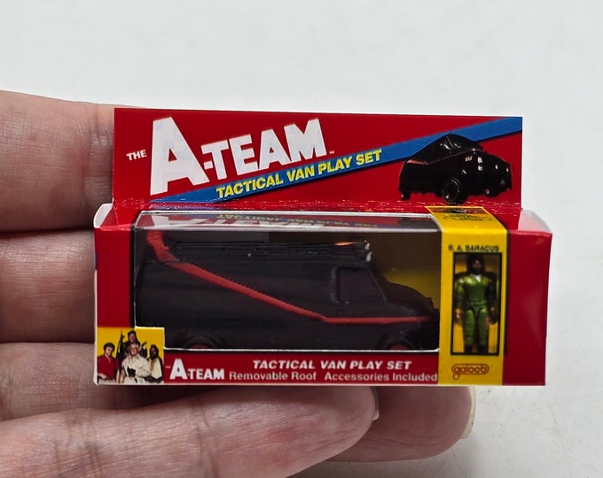 Mini A-team Tactical Van Fan Art Miniature Scale Box + Vehicle Display ...