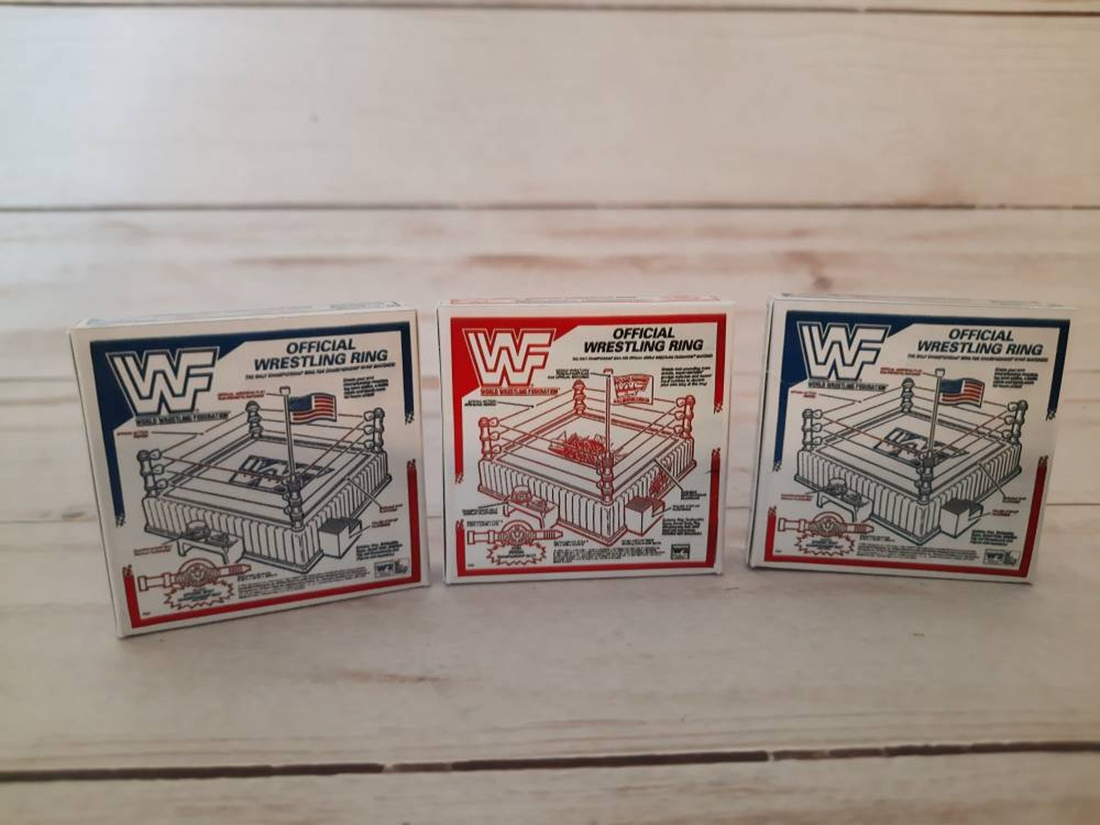 WWF Hasbro Official Wrestling Ring Blue & Red King of the Ring - Etsy