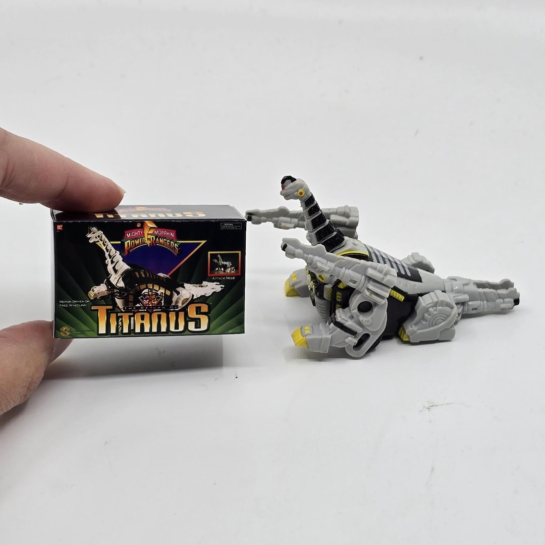 Micro Machines Mighty Morphin Power Rangers TITANUS Zord Figure + Mini ...