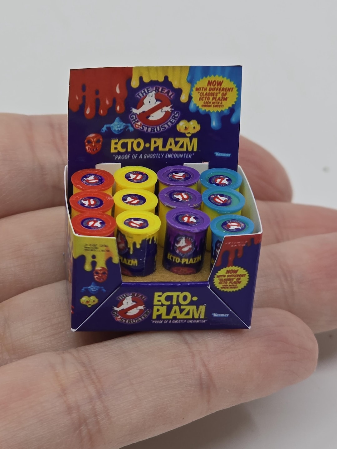 1:12 Custom the Real Ghostbusters Ecto-plazm SLIME CAN Display Retro 1/ ...