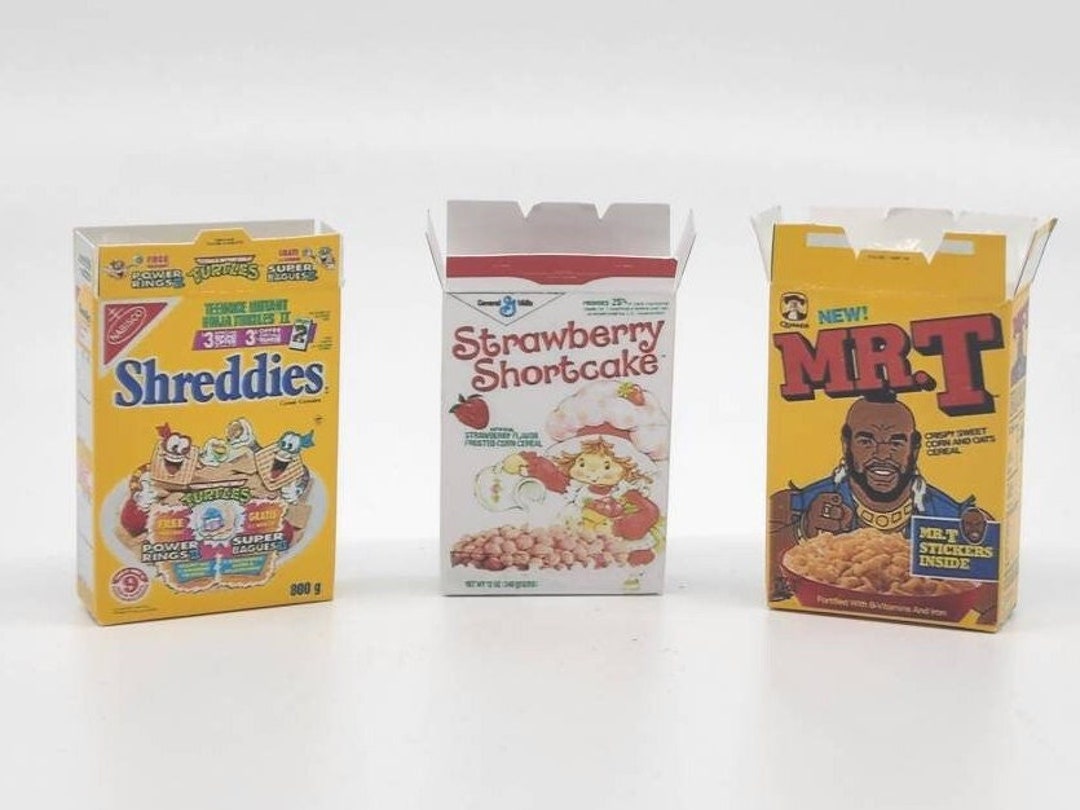 1:12 Cereal Boxes Mr. T Strawberry Shortcake TMNT Shreddies Spaceballs ...