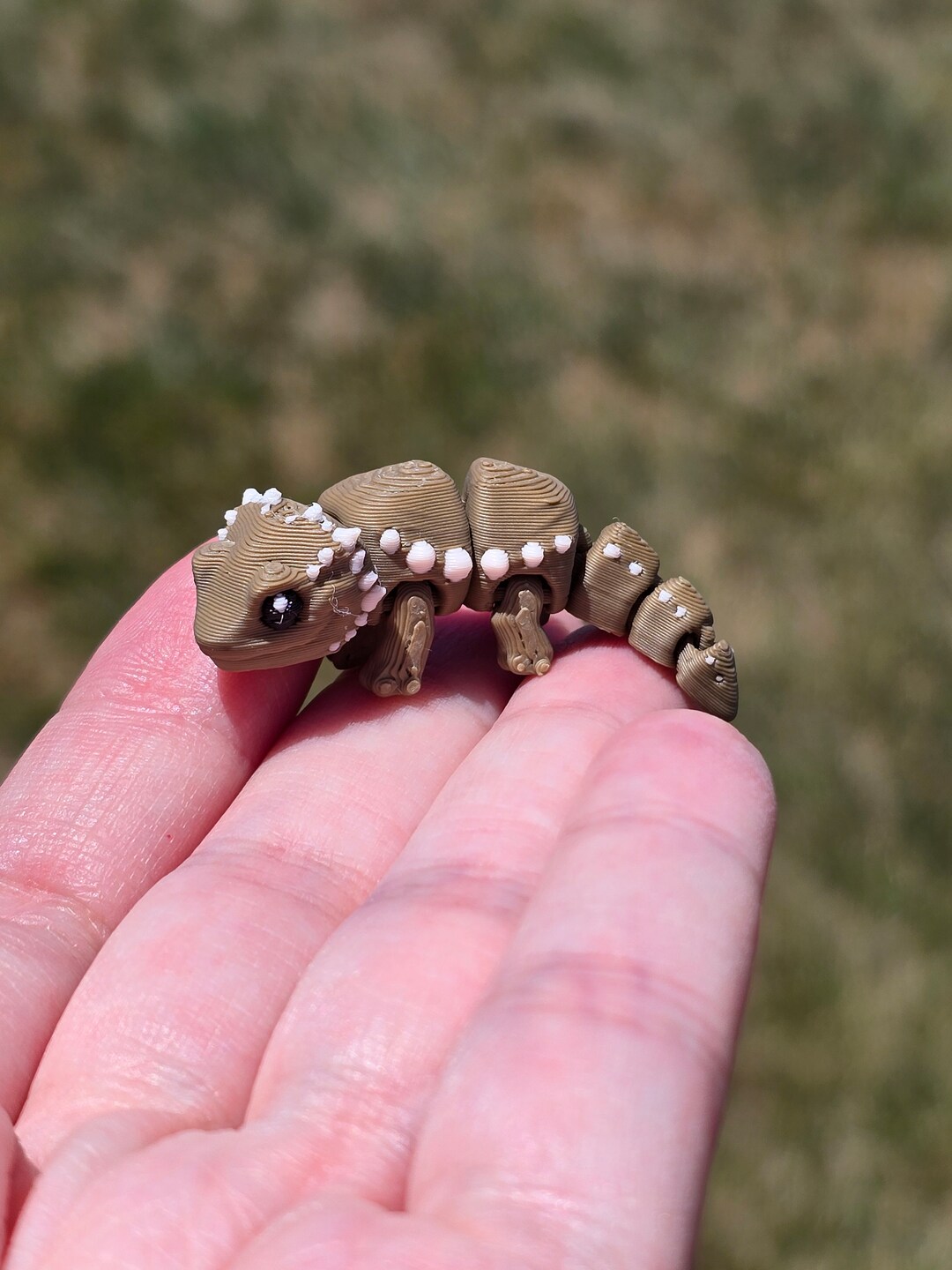 Bearded Dragon Lizard Miniature Mini 3D Print Articulated Figure Tan ...