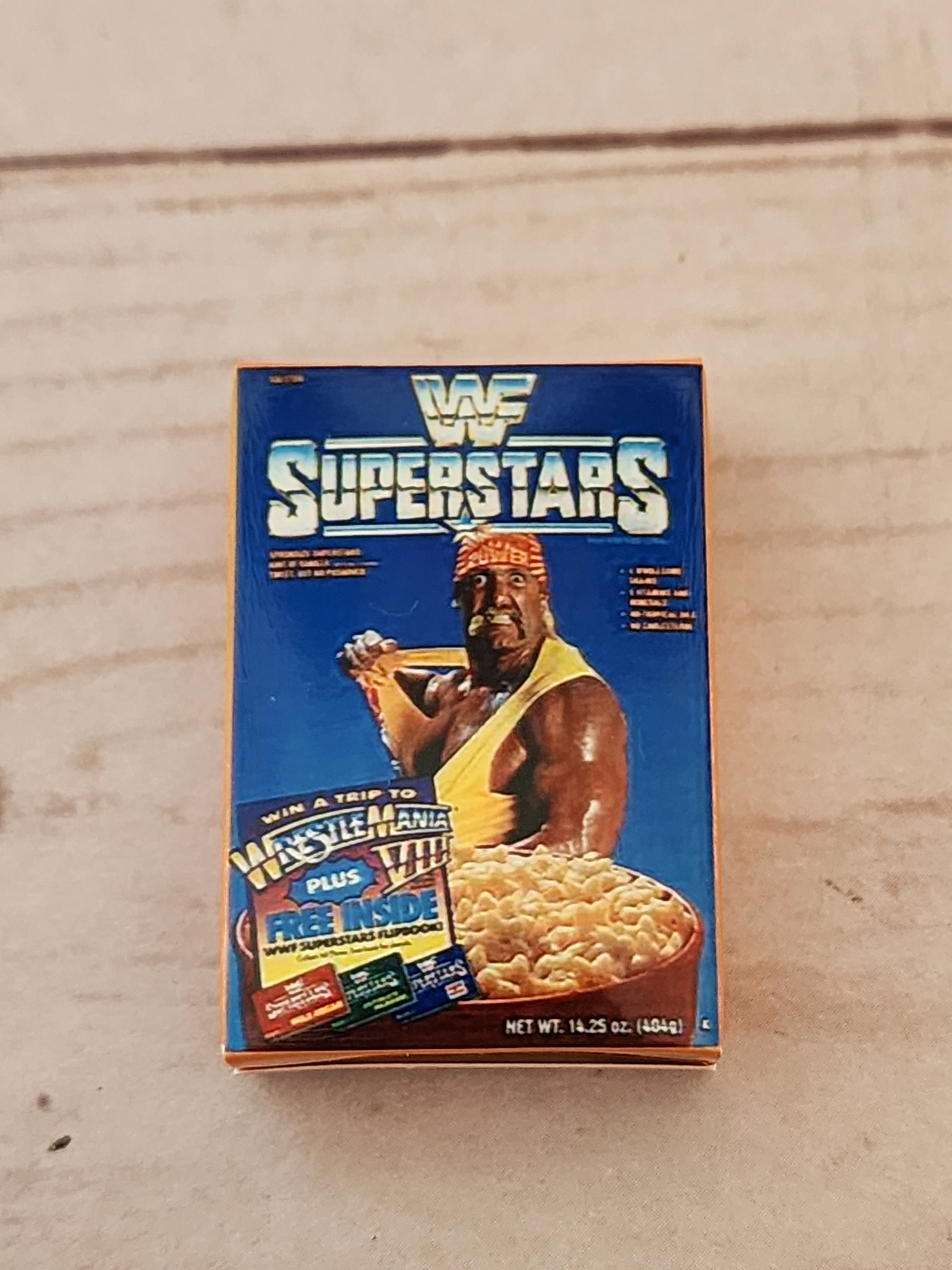 1:12 WWF Fan Art Mini Cereal Box WWF Superstars Wrestling Wrestlemania ...